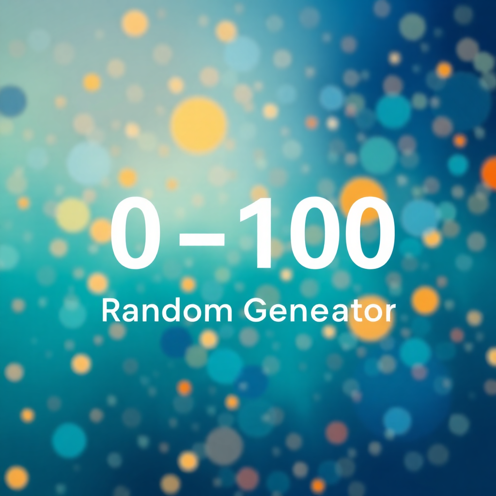 0-100 Random Number Generator - Perchance Image Generator