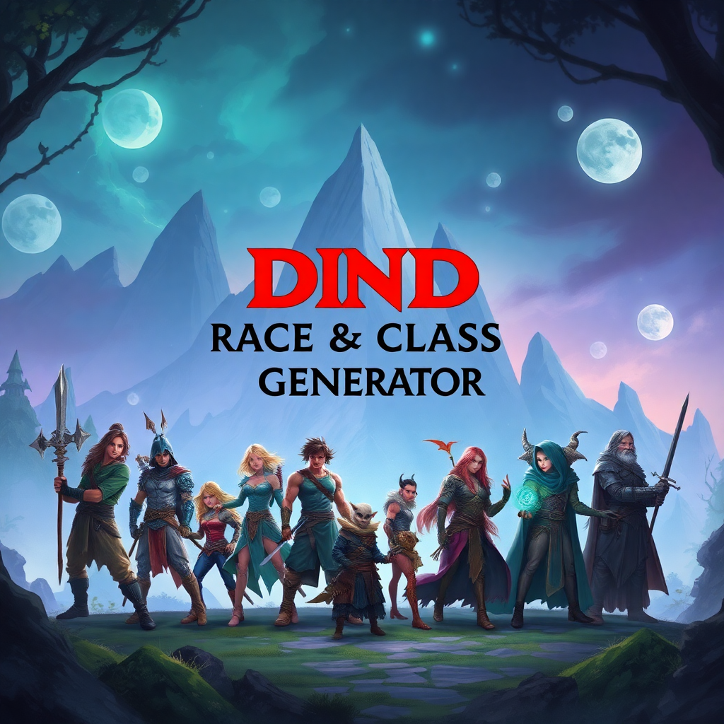 Dnd Race And Class Generator - Perchance Image Generator